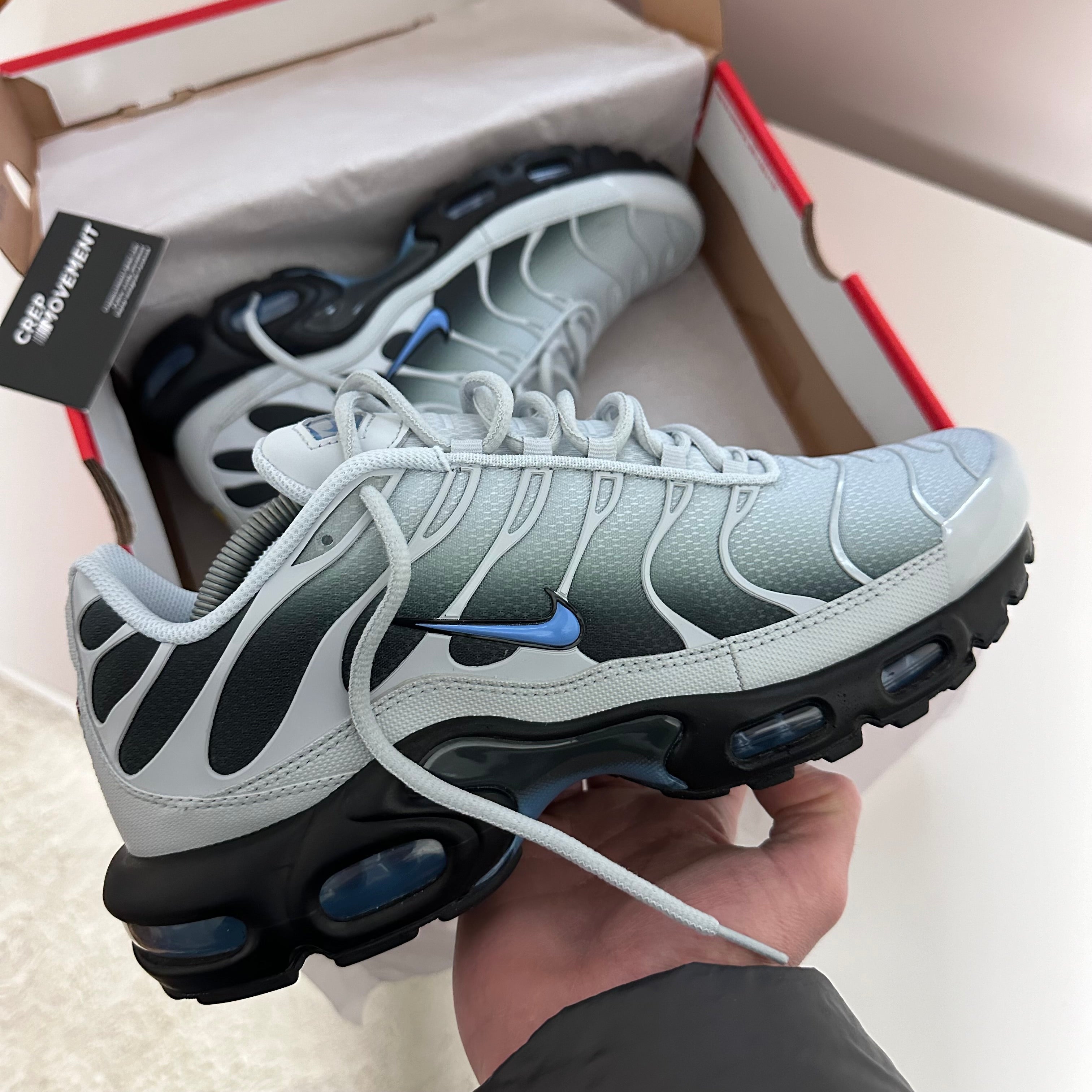 NIKE AIR MAX PLUS TN - WOLF GREY / UNI BLUE