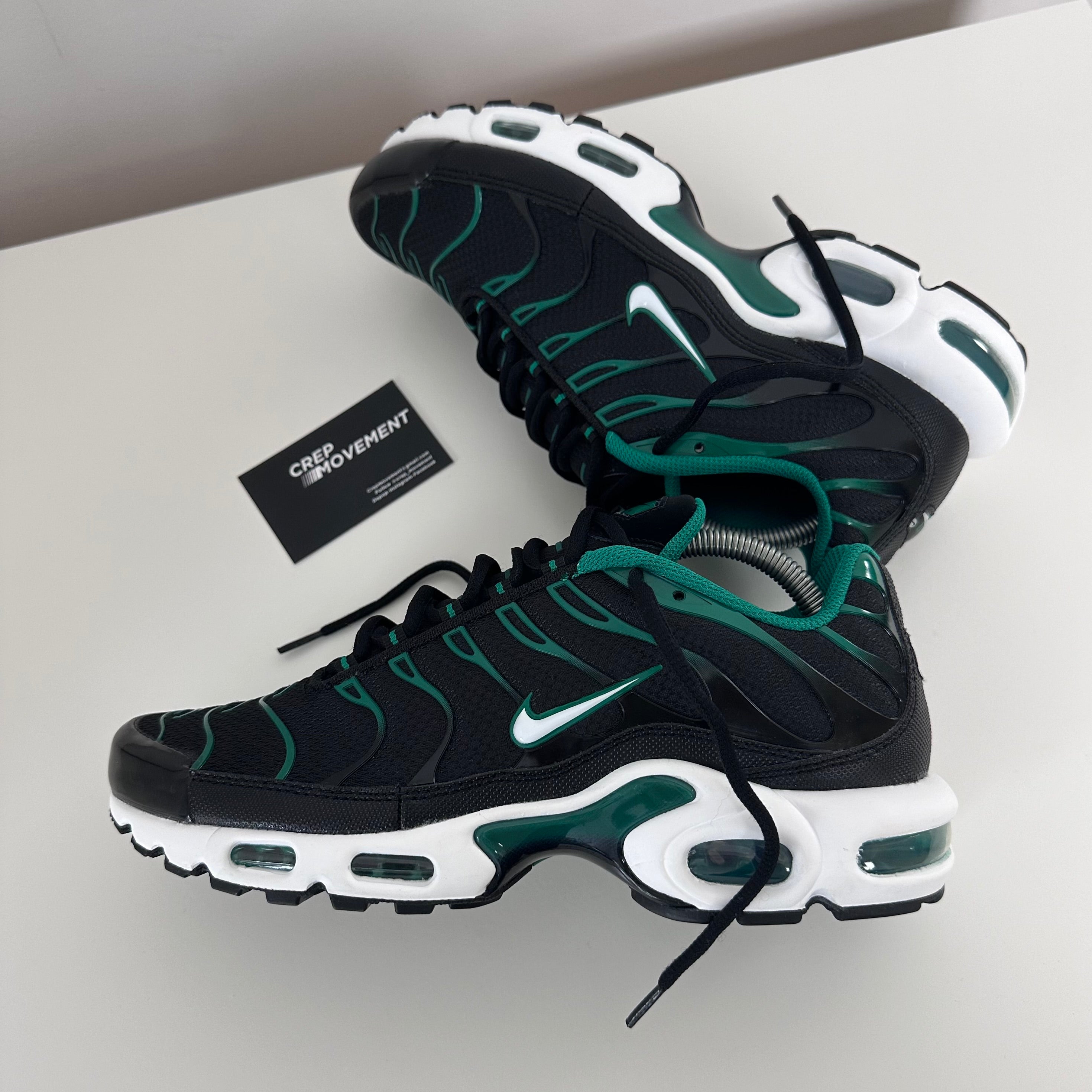 NIKE AIR MAX PLUS TN - BLACK / GREEN ‘MALACHITE’ – CREP MOVEMENT LTD