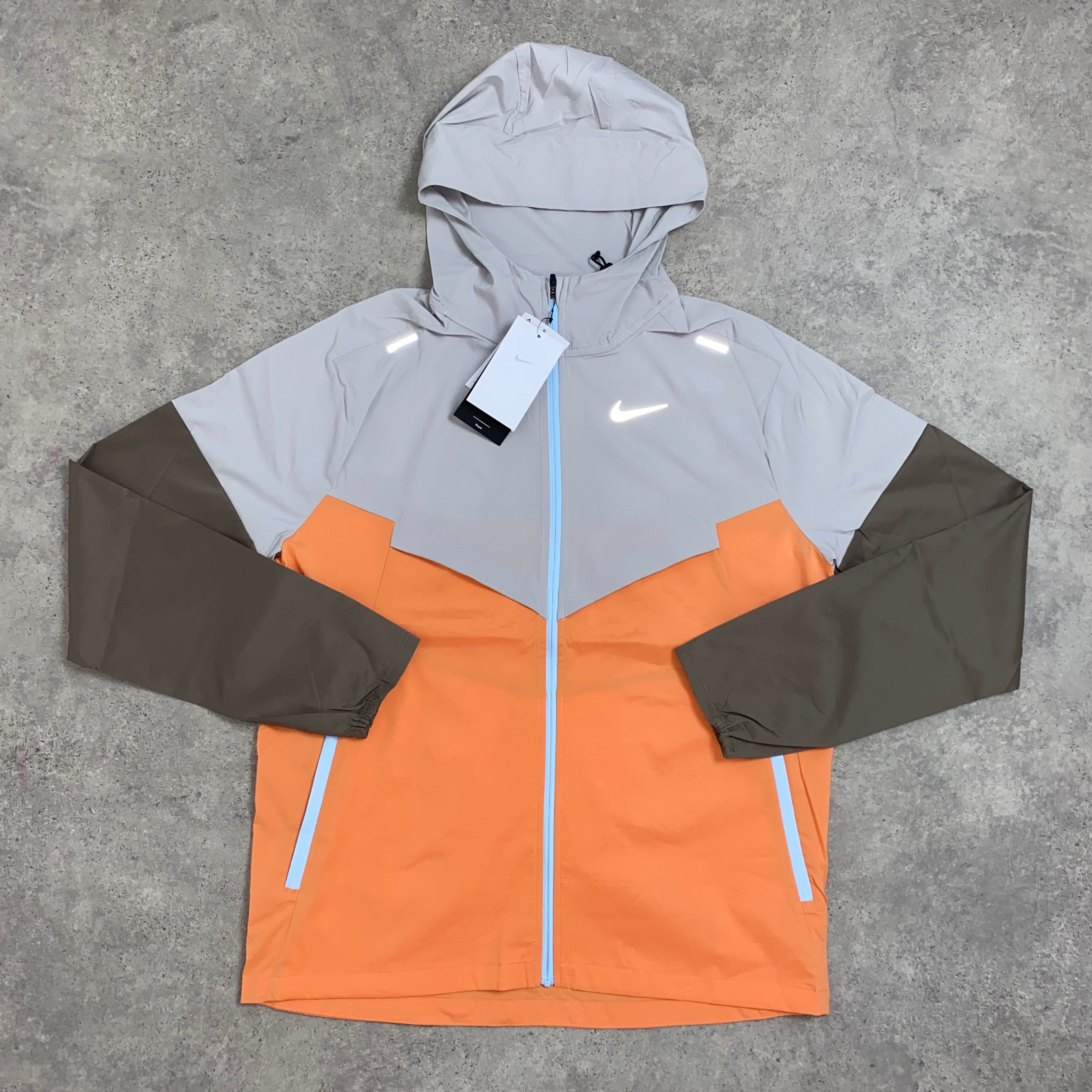 NIKE WINDRUNNER JACKET - IRON ORE / ORANGE TRANCE – CREP MOVEMENT LTD